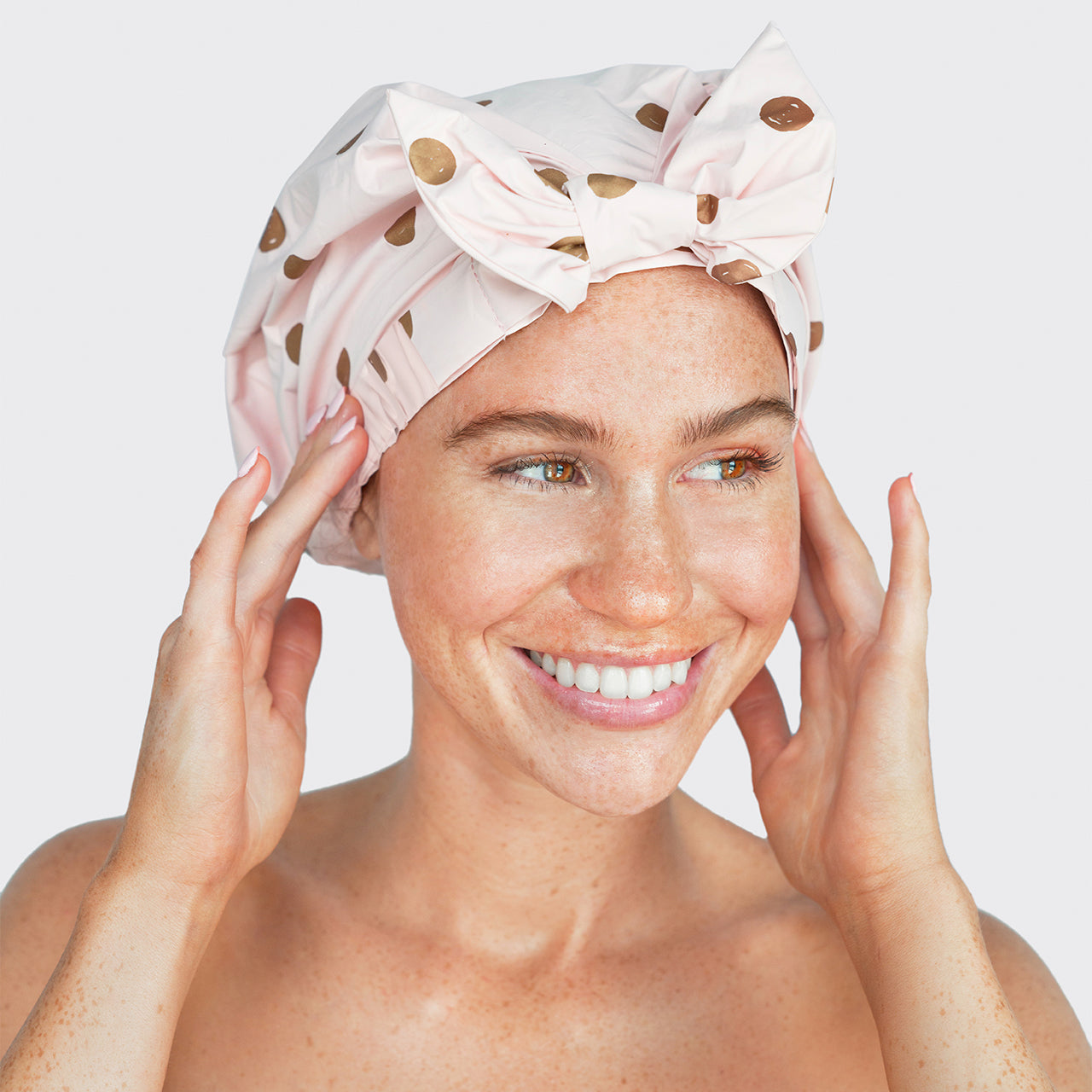 Luxury Shower Cap - Blush Dot (Kitsch)