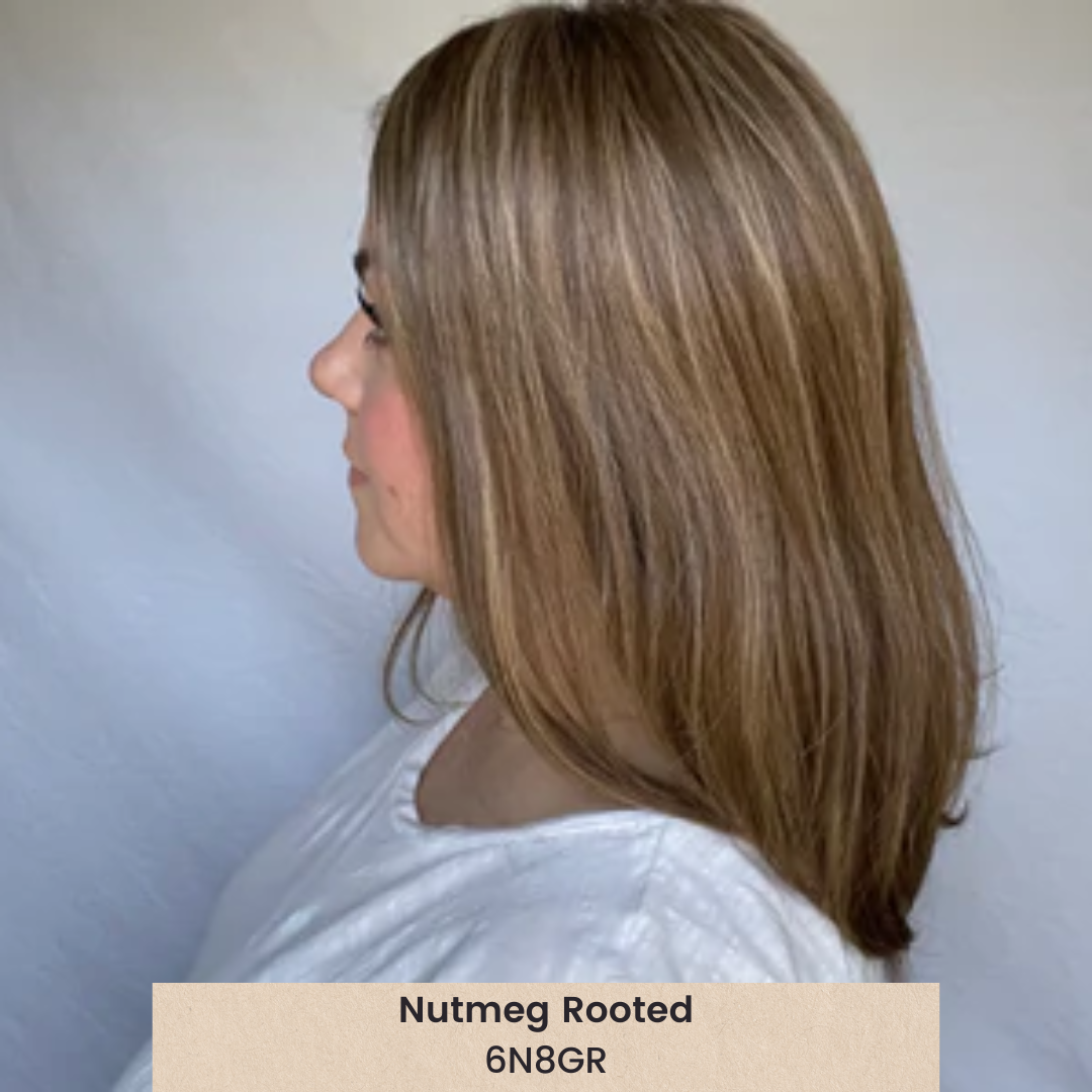 Clio 14 L French | Remy Human Hair Topper (Hand-Made) - Dimples Hair